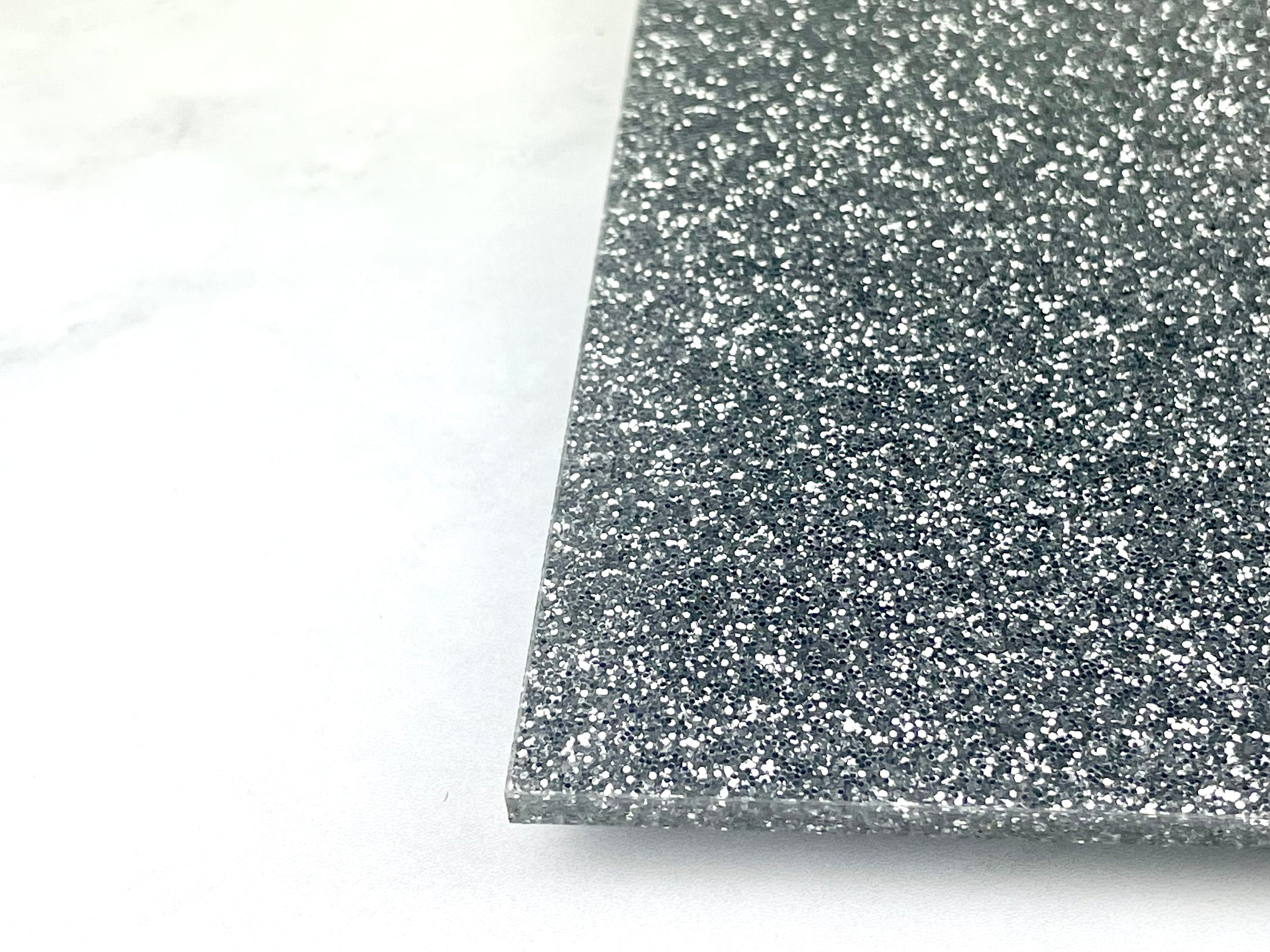 Silver Glitter Acrylic Sheets - 11.75" x 19" – OPC Plastics