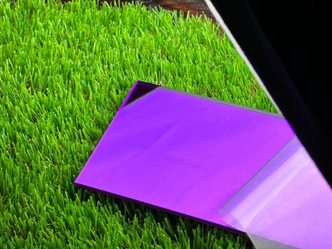 Purple Mirrored Acrylic Sheets. Glowforge 11.75" x 19 EASY TO PEEL ...