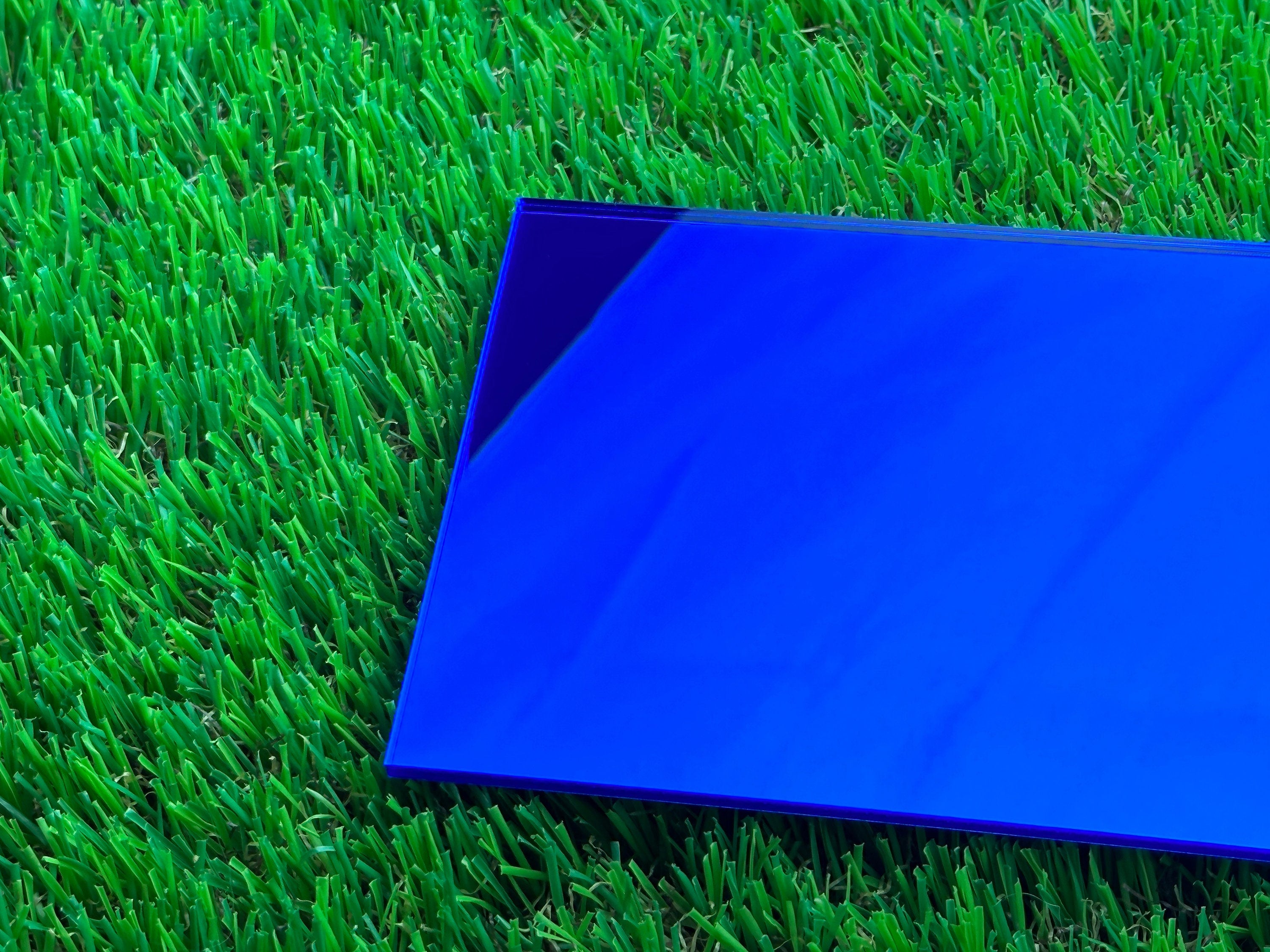 Dark Blue Mirrored Acrylic Sheets. Glowforge 11.75" x 19 EASY TO PEEL ...
